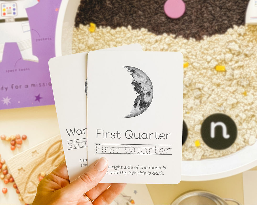 Moon Phases Flashcards | Everyday Messyplay