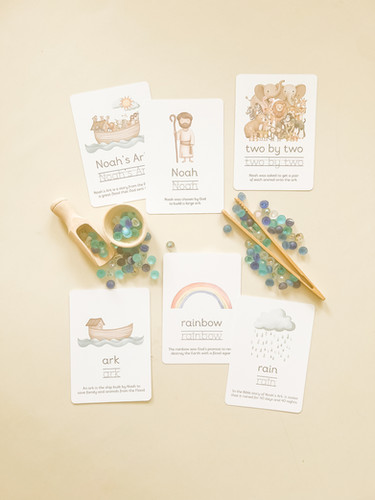 Noah's Ark - Set of 6 Flashcards | Everyday Messyplay