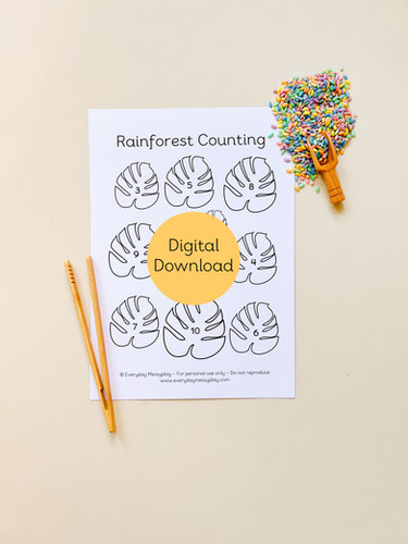 Rainforest Counting - Digital Download | Everyday Messyplay