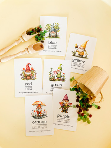 Gnomes - Set of 6 Flashcards | Everyday Messyplay