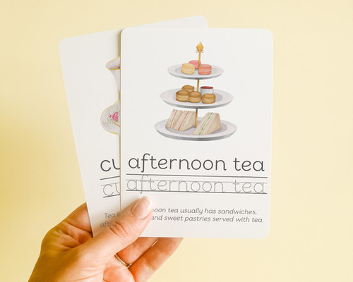 Afternoon Tea Flashcards | Everyday Messyplay