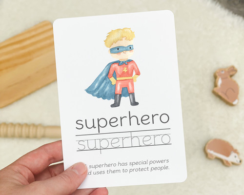 Superheroes Flashcards | Everyday Messyplay