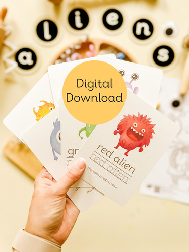 Aliens Flashcards - Digital Download | Everyday Messyplay