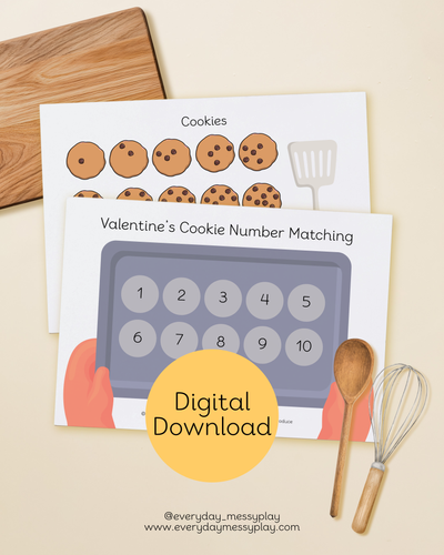 Valentine's Cookie Number Matching - Digital Download | Everyday Messyplay