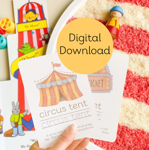 Circus Flashcards - Digital Download | Everyday Messyplay