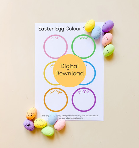 Egg Colour Sorting Digital Download | Everyday Messyplay