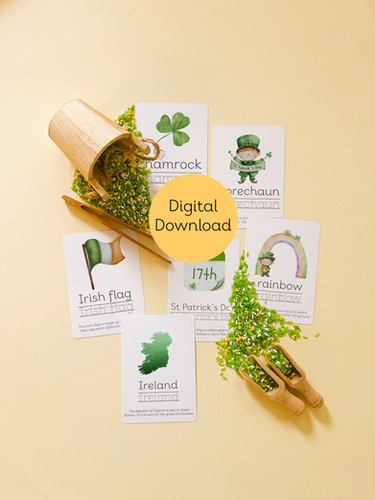 St Patrick's Day Flashcards - Digital Download | Everyday Messyplay
