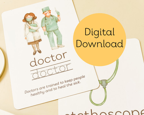 Doctor Downloadable Flashcards | Everyday Messyplay