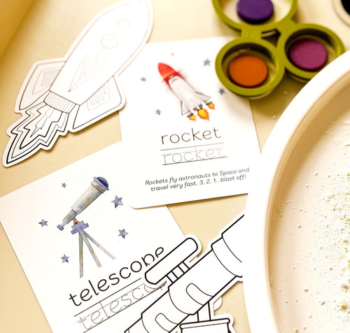 Exploring Space Flashcards | Everyday Messyplay