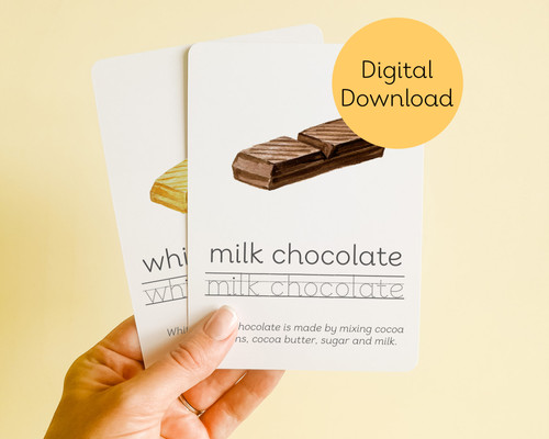 Chocolate Flashcards - Digital Download | Everyday Messyplay