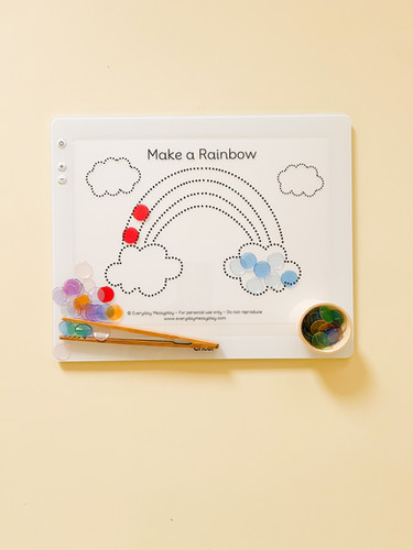 Make a Rainbow Light Box Sheet | Everyday Messyplay