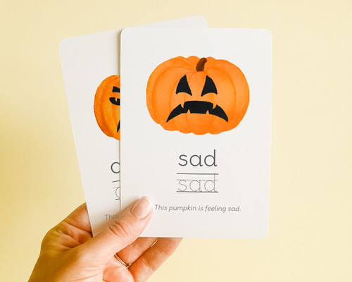 Pumpkin Emotions Flashcards | Everyday Messyplay