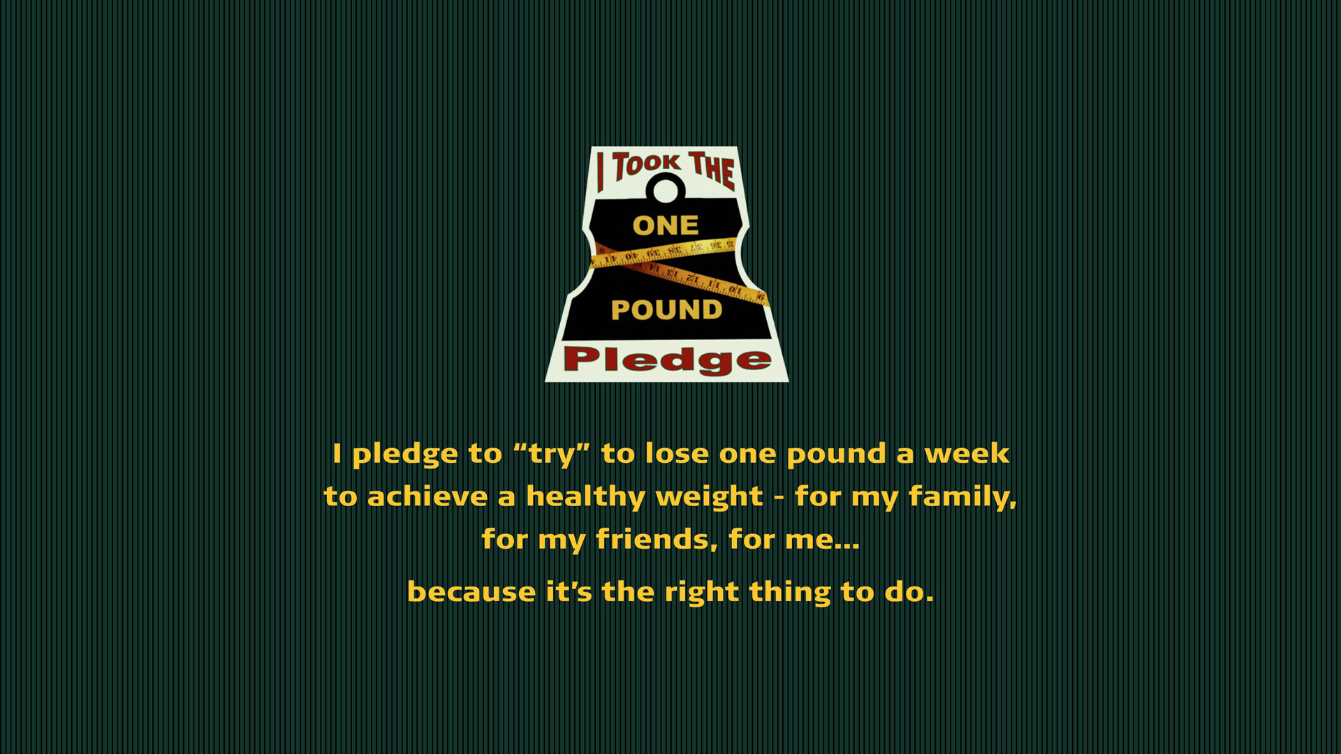 One Pound Pledge | diet and exercise
