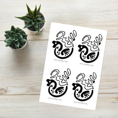 New Earth grid - Oracle Girl - Ethical Sticker sheet | Gee Tee