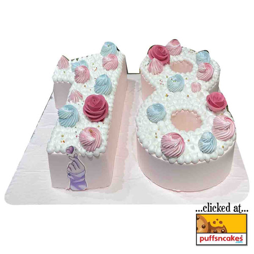 (1052) General Theme Number Cutout Cake | puffsncakes.com | 4720/-