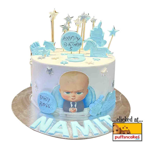 (1443) Boss Baby Theme Semi Fondan Cake | puffsncakes.com | 1770/-