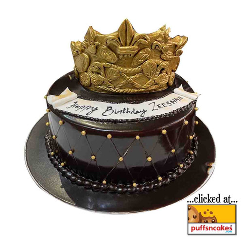 (920) Prince Princess Crown Theme Cake | puffsncakes.com | 1400/-