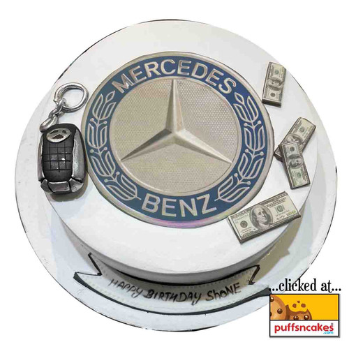 (1263) Mercedes Car Key Theme Cake | puffsncakes.com | 1240/-