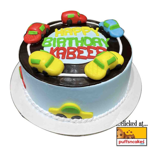 (961) Car Road Theme Cake | puffsncakes.com | 1200/-