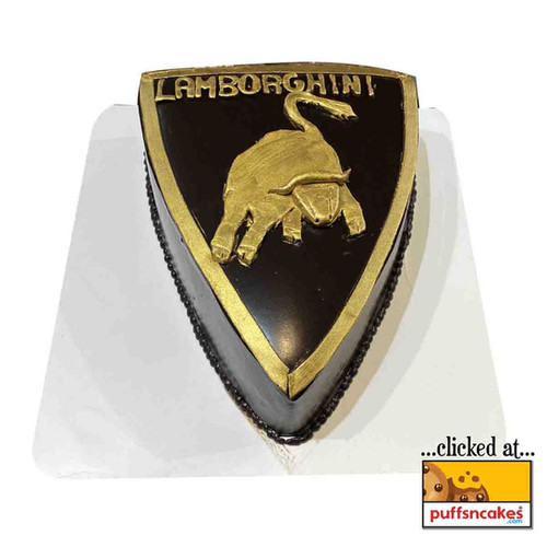 (1049) Lamborghini Car Logo Theme Cake | puffsncakes.com | 2440/-