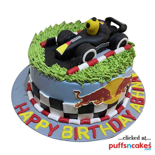 (1888) Red Bull Oracle Racing F1 Car Theme Semi Fondant Cake ...