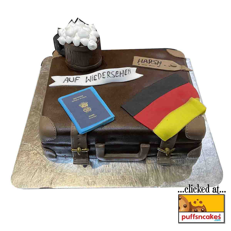 (1357) Tourist Passport Travel Briefcase Theme Fondant Cake ...
