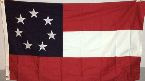 5'x8' 1st National Cotton Flag | Webster Confederate