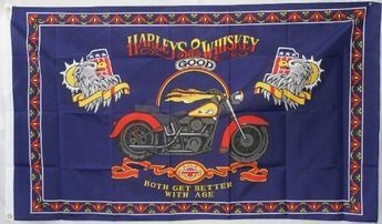 Harley & Whiskey Polyester Flag | Webster Confederate