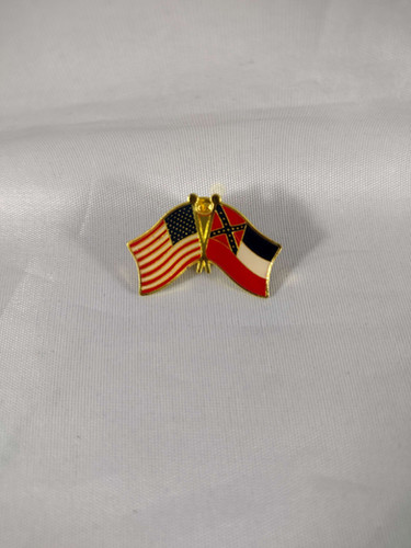 American and Mississippi Battle Flag Hat Pin | Webster Confederate