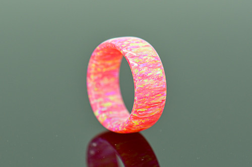 Solid Deep Sea Coral Bello Opal Ring | Triumphant Gemstones