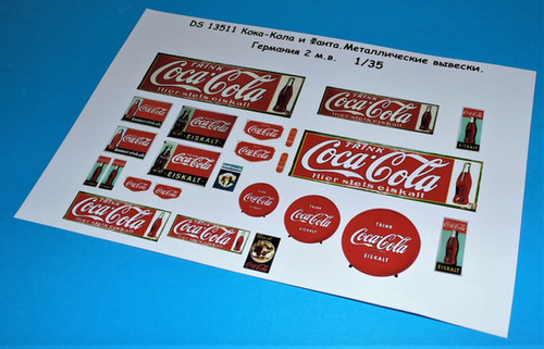 1/35 GERMAN COKE SIGNS 1930-1940's | Rue 35 Models