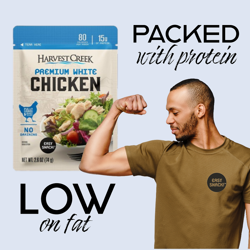 Tired of Tuna? Change Things Up With Harvest Creek Premium Chicken Pouches.
