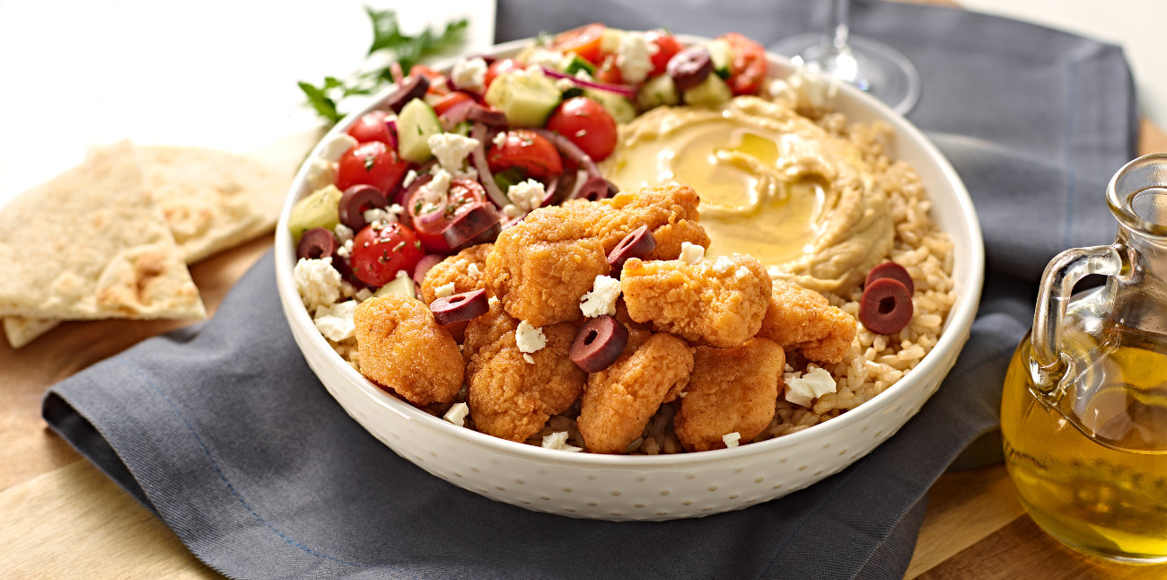 Mediterranean Chicken and Hummus Bowls | Crider Foods