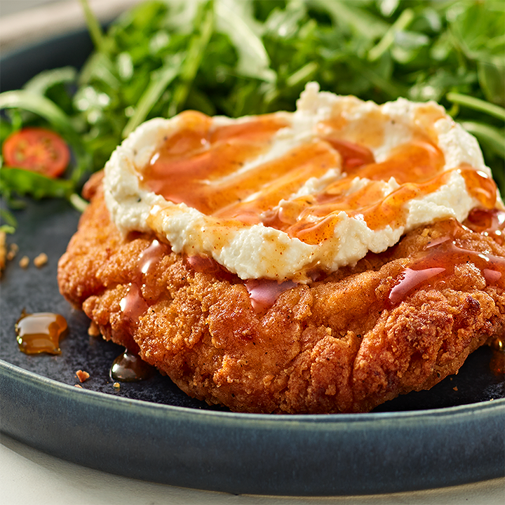 Crispy Air Fryer Chicken with Feta and Hot Honey | Crider Foods