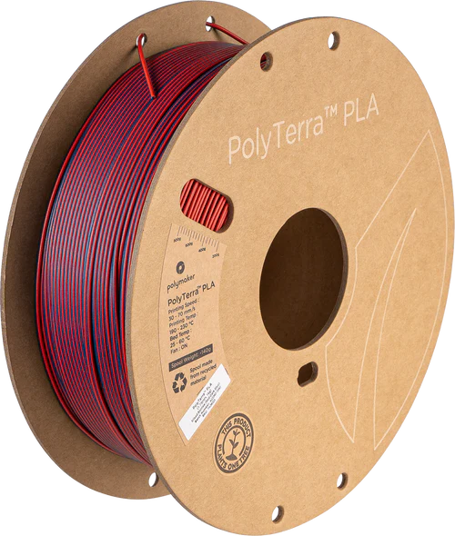 Polymaker PolyTerra Dual PLA 1.75mm 1kg - Mixed Berries (Red-Dark Blue ...