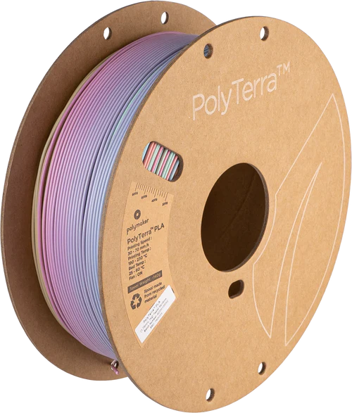 Polymaker PolyTerra Gradient PLA 1.75mm 1kg - Pastel Rainbow | CAZ 3Designs