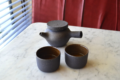 Black Cast Teapot Set | LAVA CLAY
