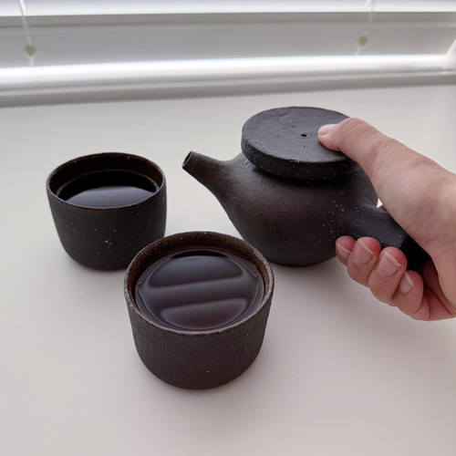 Black Teapot Set | LAVA CLAY