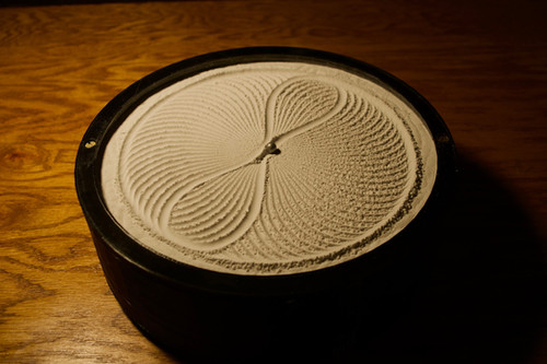 Automatic Zen Garden Sand Bowl - Kinetic Art | Rose Meadow Landsca