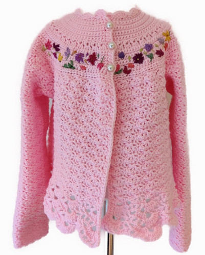 Daisy Pink Embroidered Cardigan | SerendipityGDDs