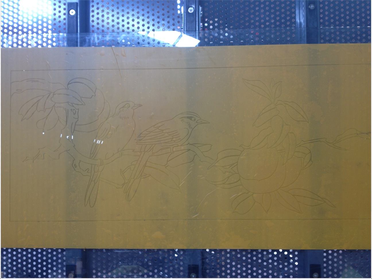 Glass vertical cutting plotter