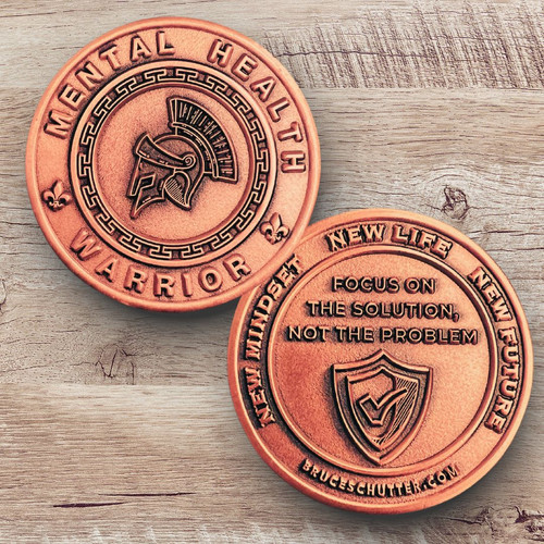 Mental Health Warrior Challenge Coin: Portable Motivation, Support & Wisdom