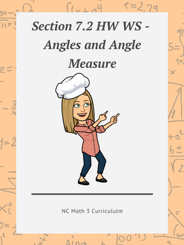 NC Math 3: Section 7.2 HW WS - Angles and Angle Measure | Mrs T's Math ...
