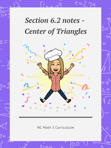 NC Math 3: Section 6.2 HW WS - Centers of Triangles (Some Involving ...