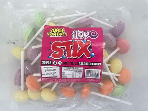 STIX LOLLIPOPS 30's ASSORTED | AMA BOM BOM SWEETS