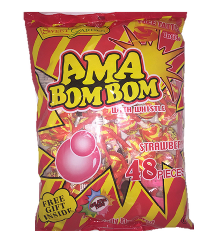 AMA BOM BOM XXXL STRAWBERRY FLAVOUR LOLLIPOPS | AMA BOM BOM SWEETS