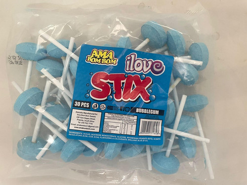 STIX LOLLIPOPS 30's BUBBLEGUM | AMA BOM BOM SWEETS