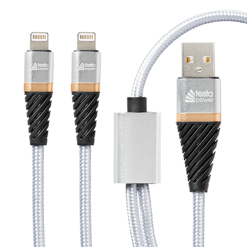 USB / Dual Lightning Cable | testa-power