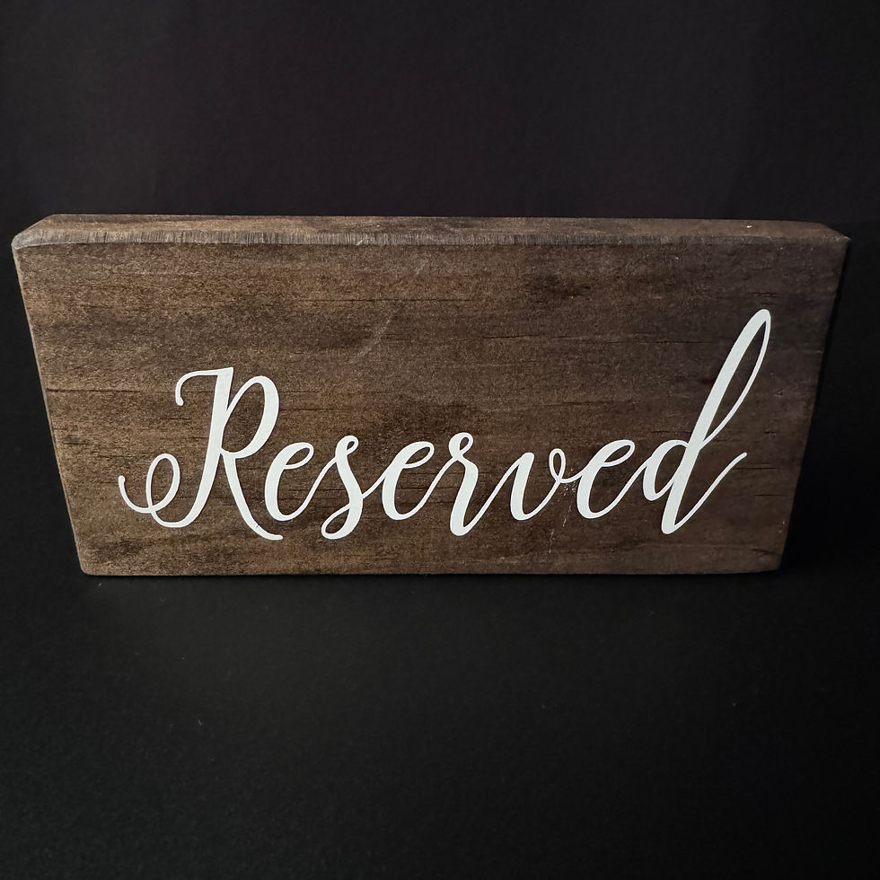 Wood Reserved Table Signs | Weddings With Nikki