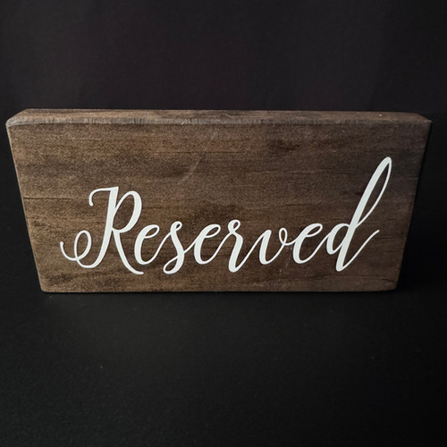 Wood Reserved Table Signs | Weddings With Nikki